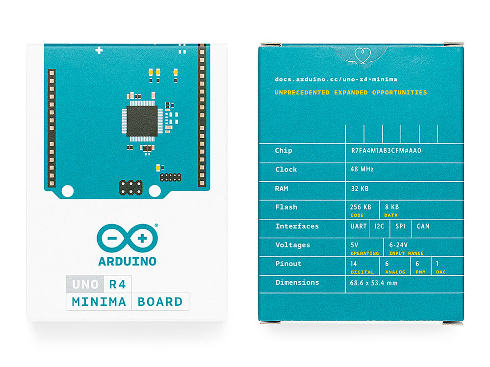 Arduino UNO® R4 Minima – Powerful 32-bit MCU, USB-C & 256KB Flash — Arduino Online Shop