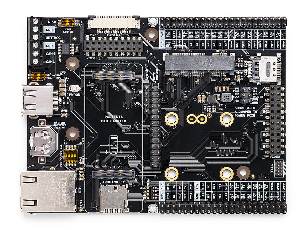Portenta Mid Carrier – Expansion Board for Portenta Modules — Arduino ...