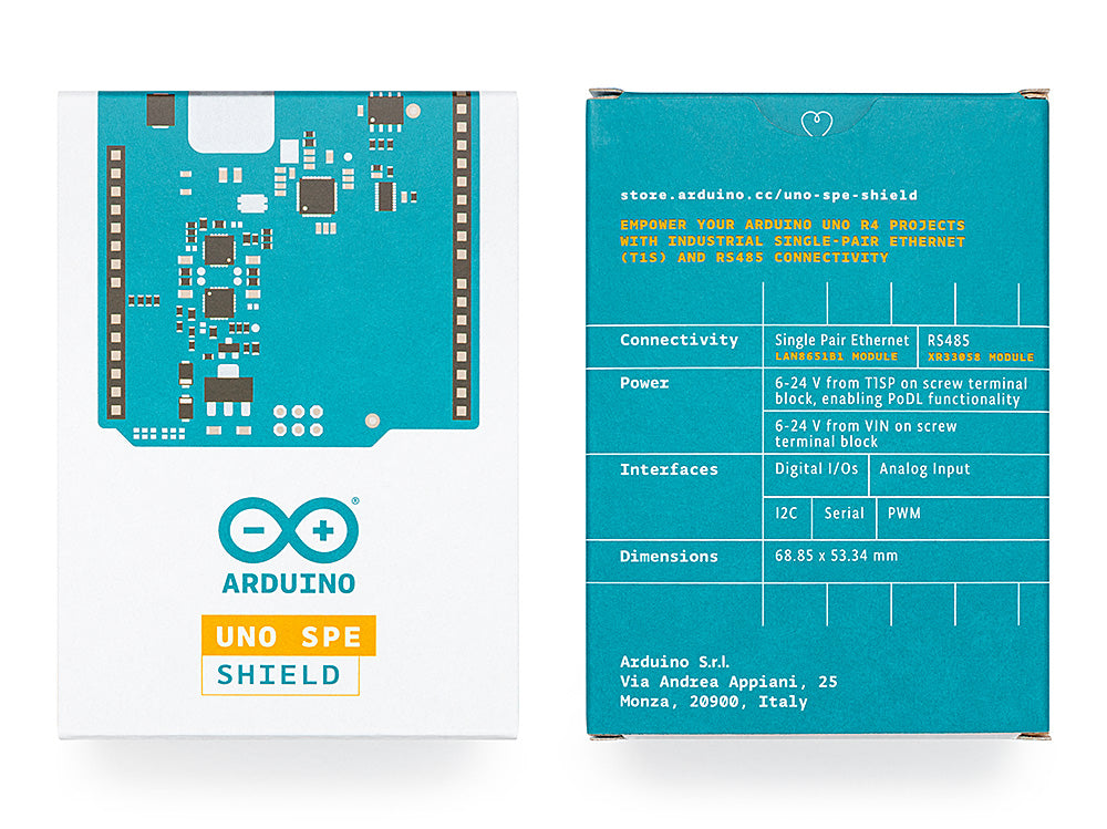 Arduino UNO SPE Shield – Ethernet & RS485 Connectivity for UNO R4 ...
